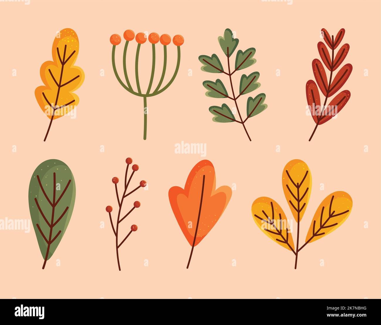 autumn leaves icon set Stock Vector Image & Art - Alamy