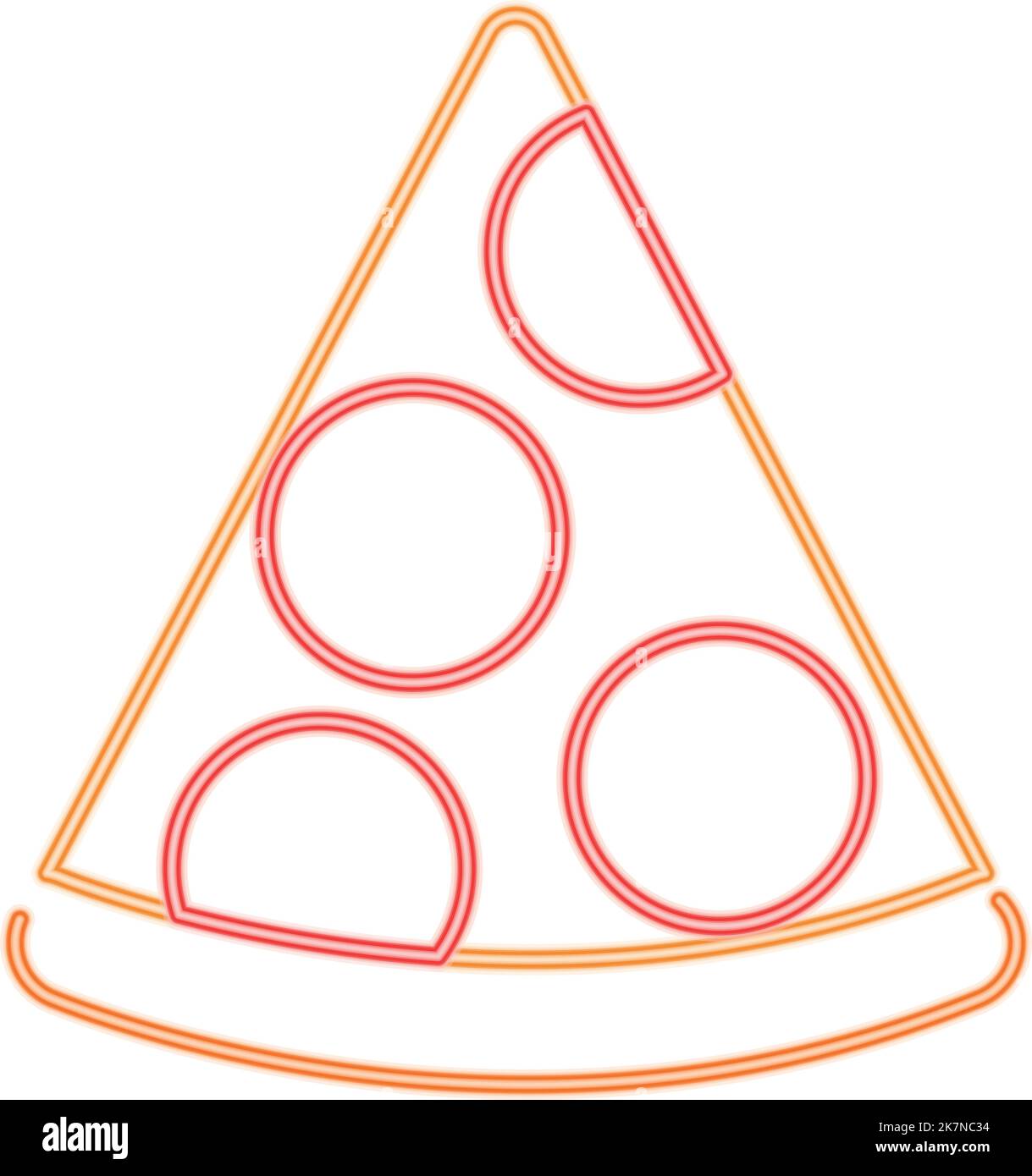 Neon pizza slice icon Stock Vector Images - Alamy