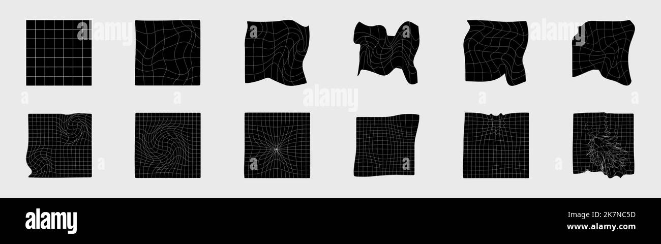 Brutalism shapes. Trendy geometric design elements. Simple shapes forms ...