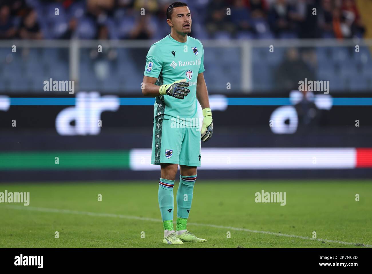 Genoa, Italy. 17th Oct, 2022. Emil Audero of UC Sampdoria reacts during ...