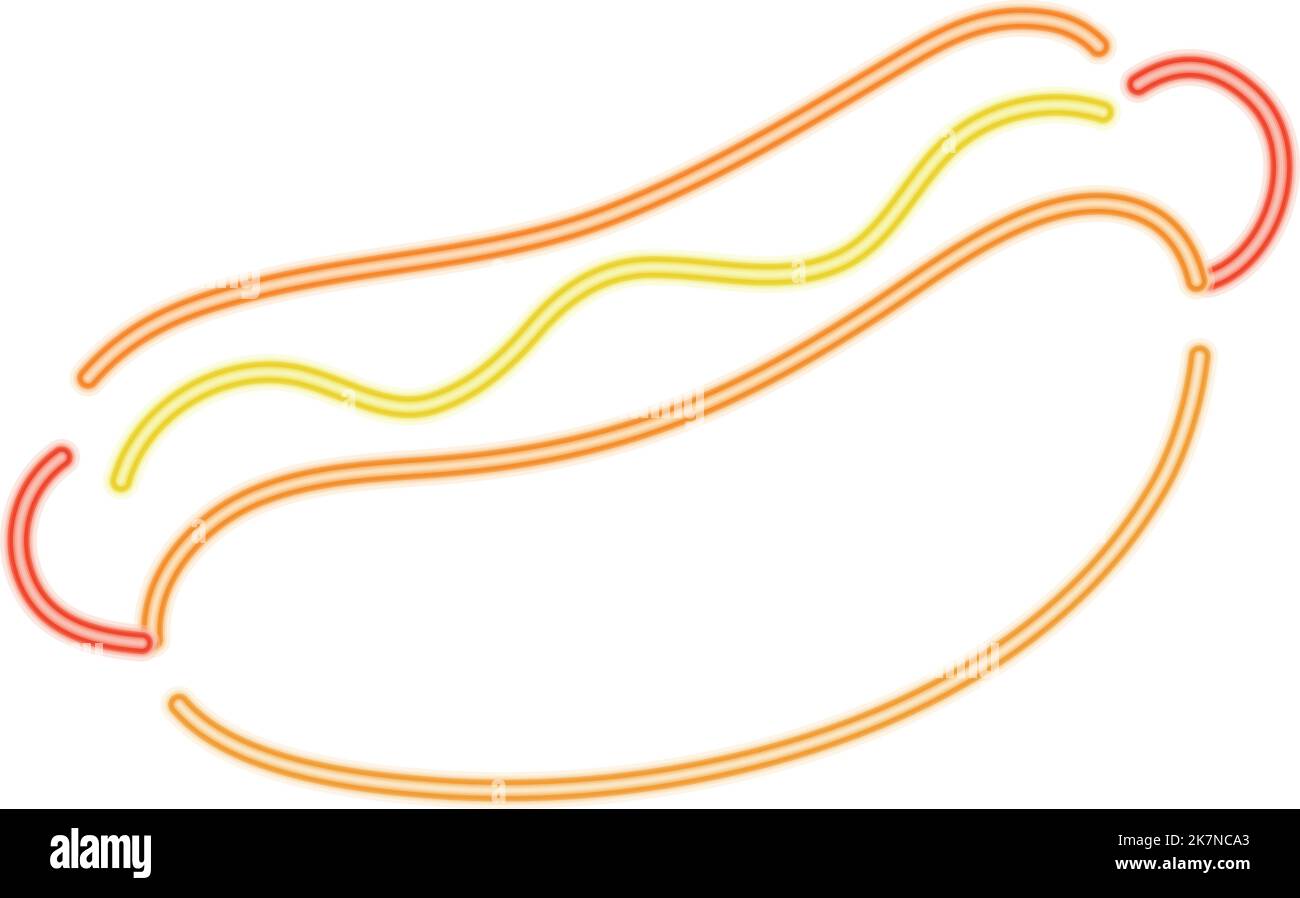 neon hot dog icon Stock Vector Image & Art - Alamy