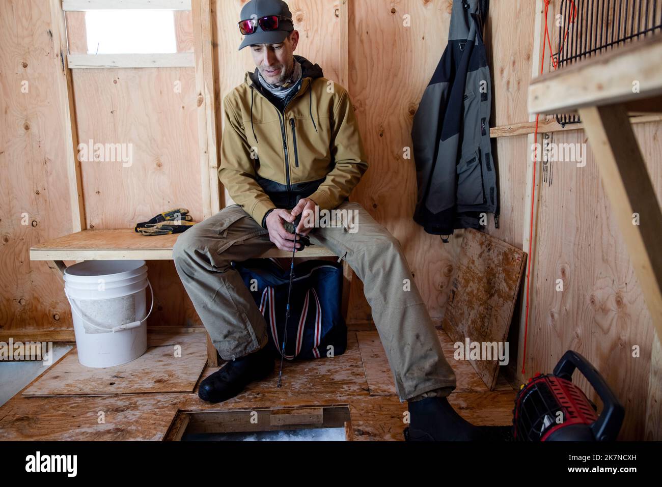 Ice fishing hut interior hi-res stock photography and images - Alamy