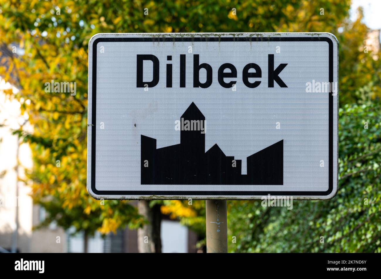Dilbeek, Flemish Brabant Region, Belgium, 10 16 2022 - Sign of the ...