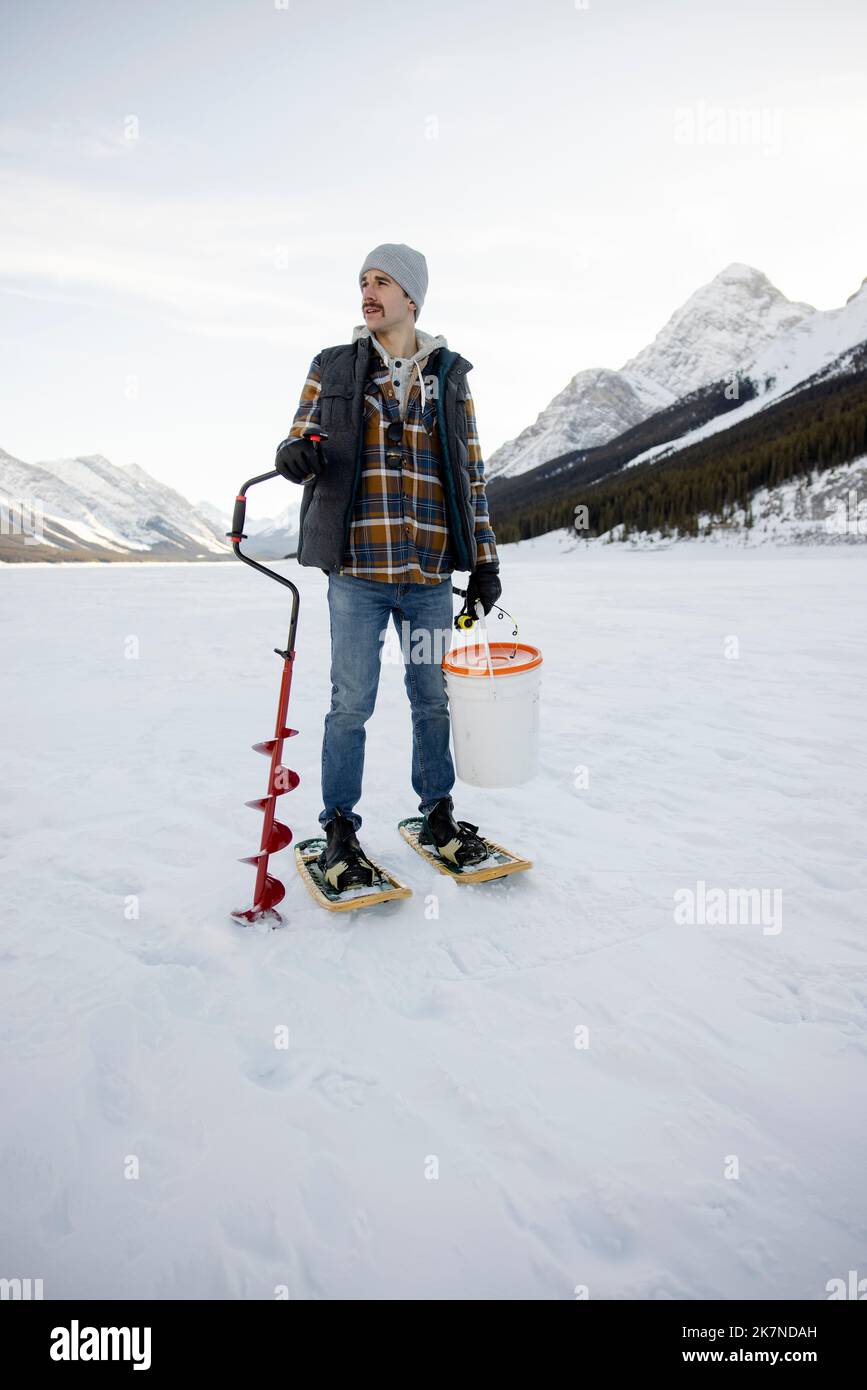 Portrait of man wearing snowshoes hi-res stock photography and images ...