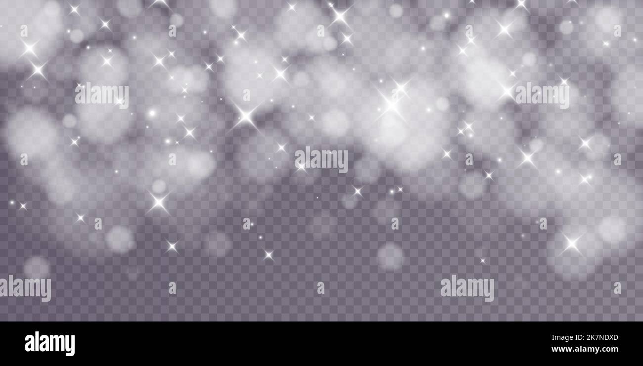 Shining bokeh isolated on transparent background. Light isolated lights ...