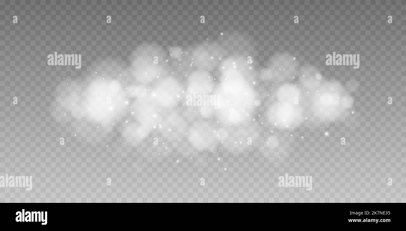 Shining bokeh isolated on transparent background. Light isolated lights. Transparent blurry ...