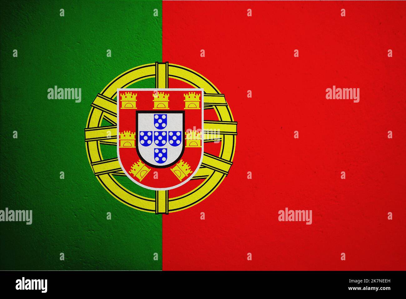 portugal flag on wall as background Stock Photo - Alamy