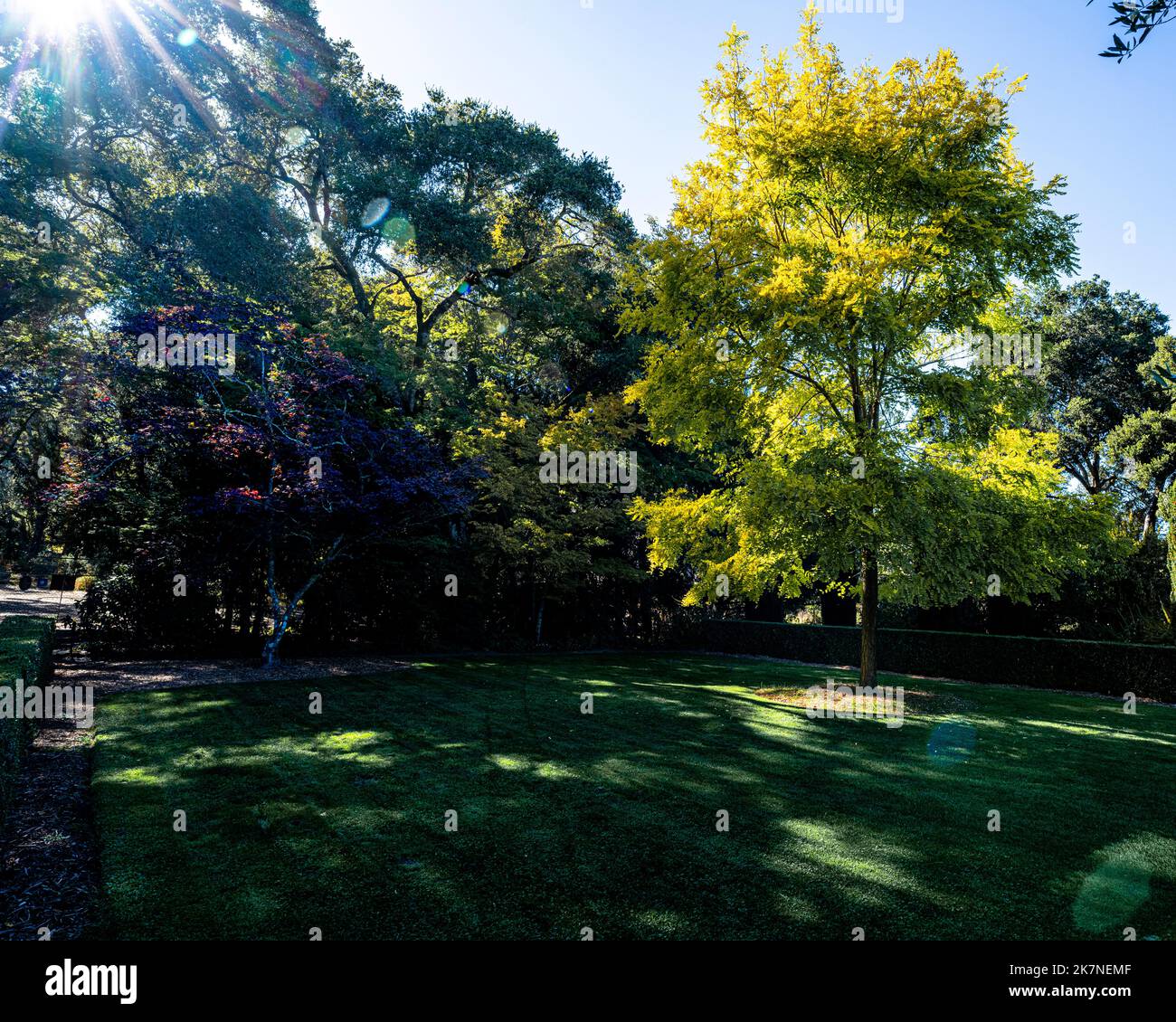 Historic Garden in Fall Stock Photo - Alamy