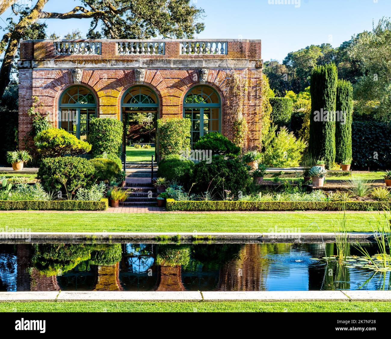 Historic Garden in Fall Stock Photo - Alamy