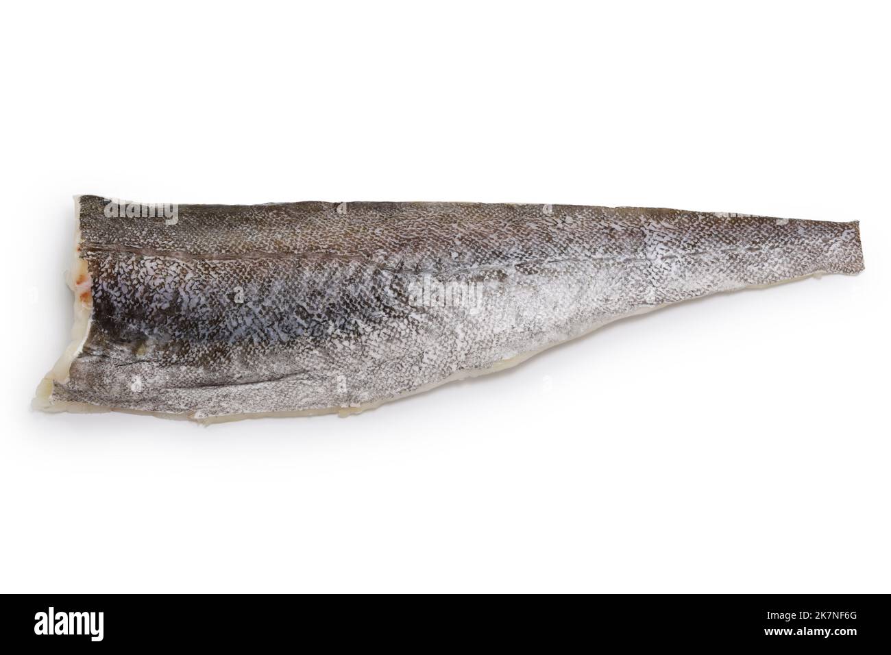 raw cod fish fillet isolated on white background Stock Photo - Alamy