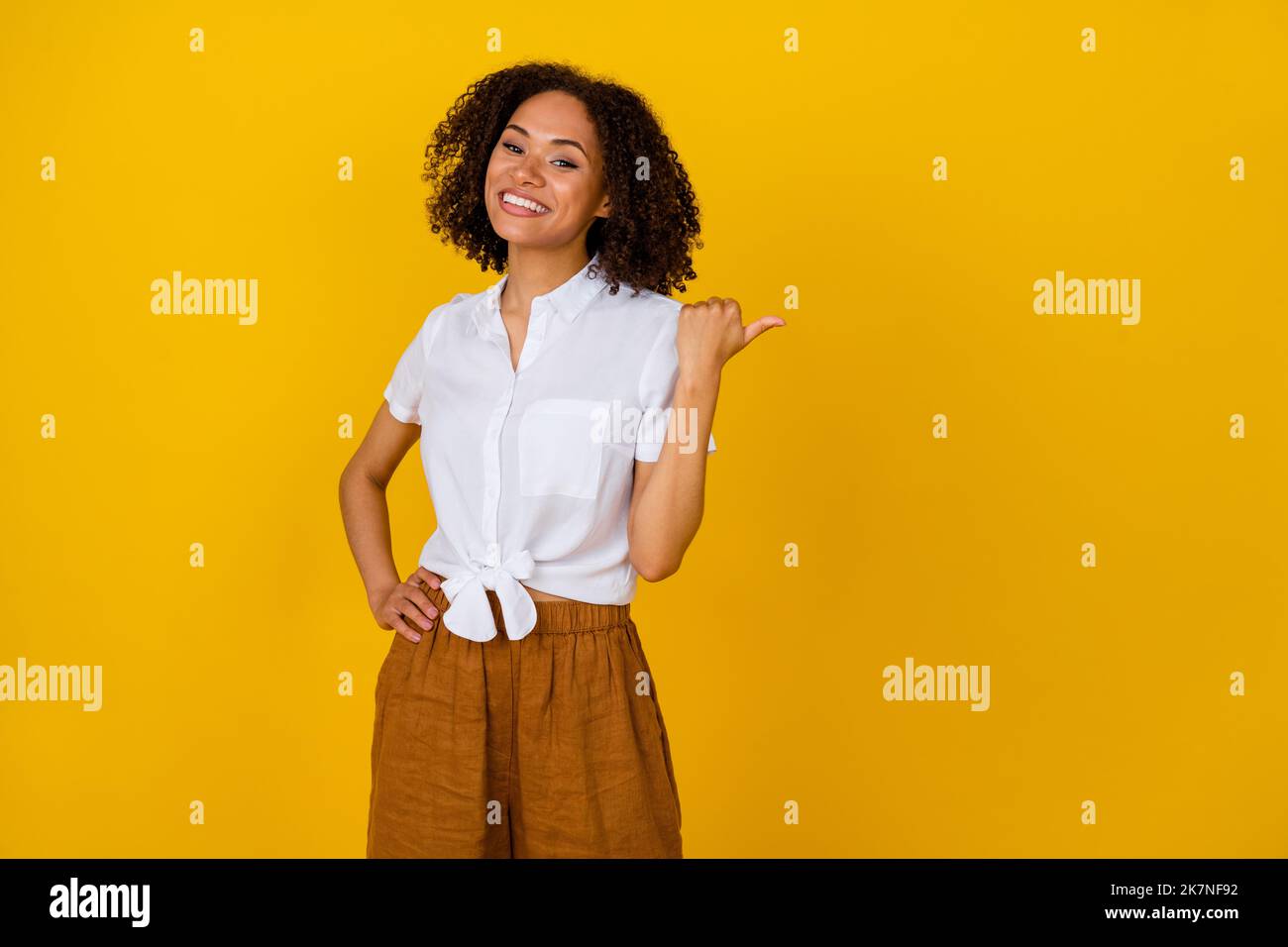 Photo of swetty pretty lady arm waist thumb index empty space like ...