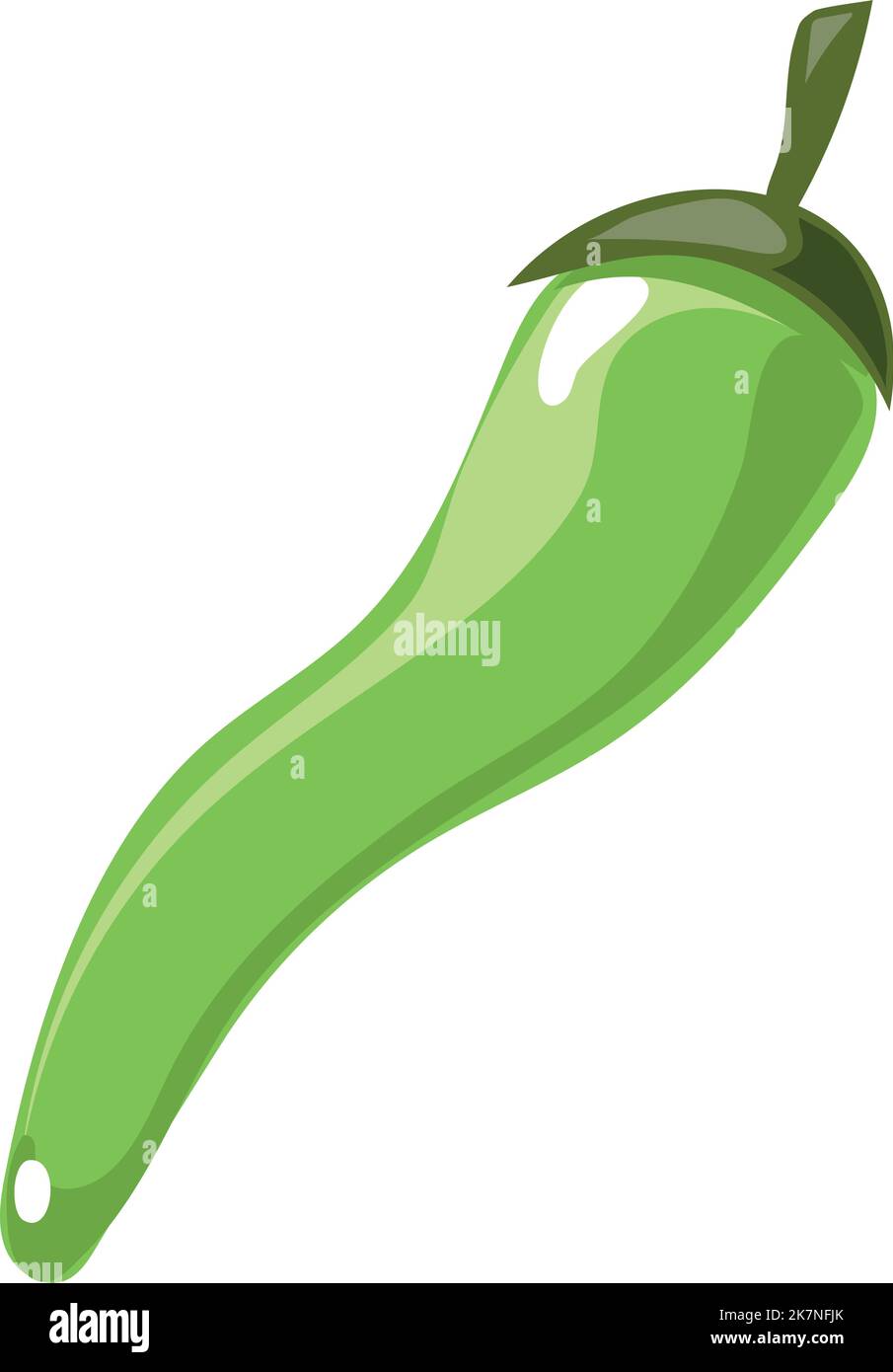 Green chili pepper icon. Cartoon spicy food Stock Vector Image & Art ...
