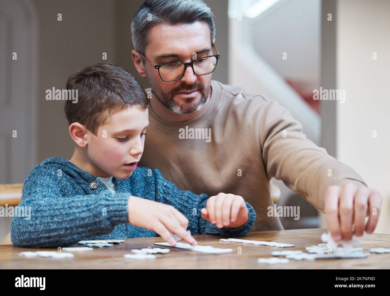 Quality time with you is all that matters. a father and son completing ...