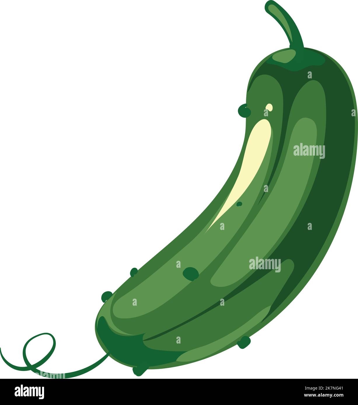 Cucumber icon. Cartoon green fresh organic vegetable Stock Vector Image ...