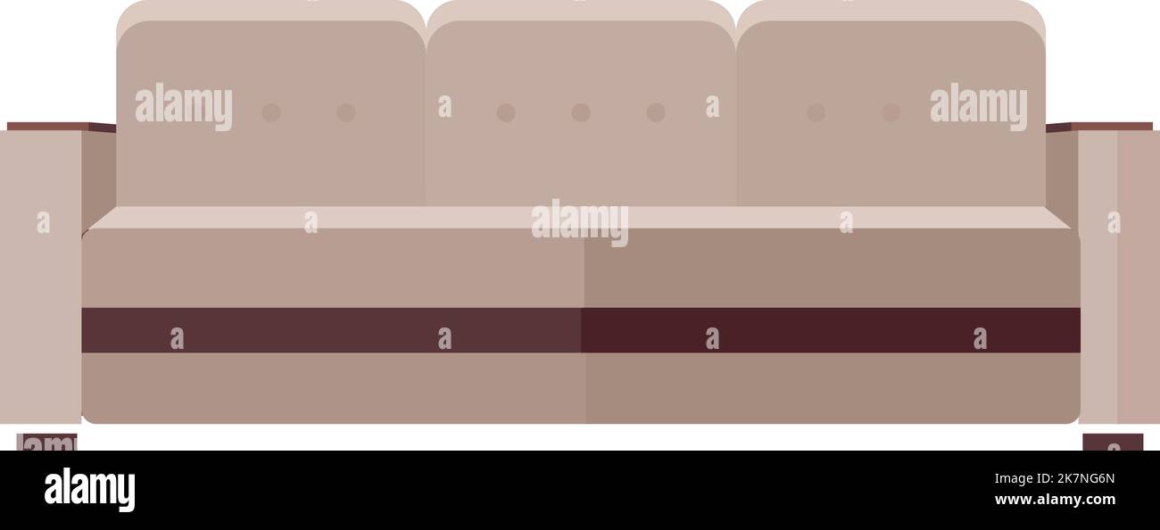 Modern sofa color icon. Comfortable interior furniture Stock Vector ...