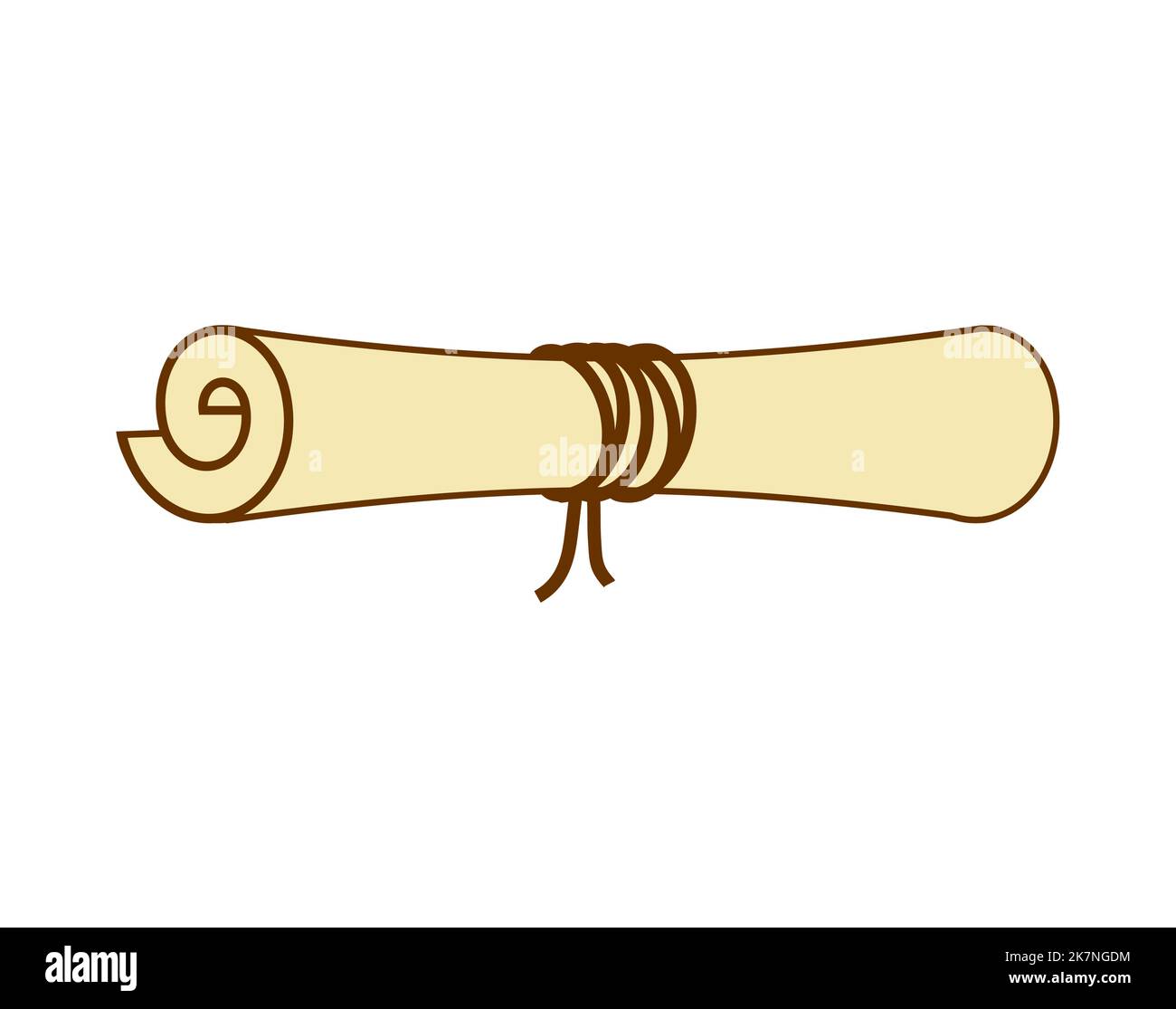 Scroll Old Isolated Paper Roll Vector Illustration Stock Vector Image
