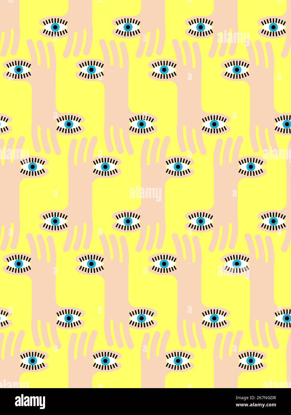 Finger eye Pattern seamless. binoculars hand gesture Background. Vector ...