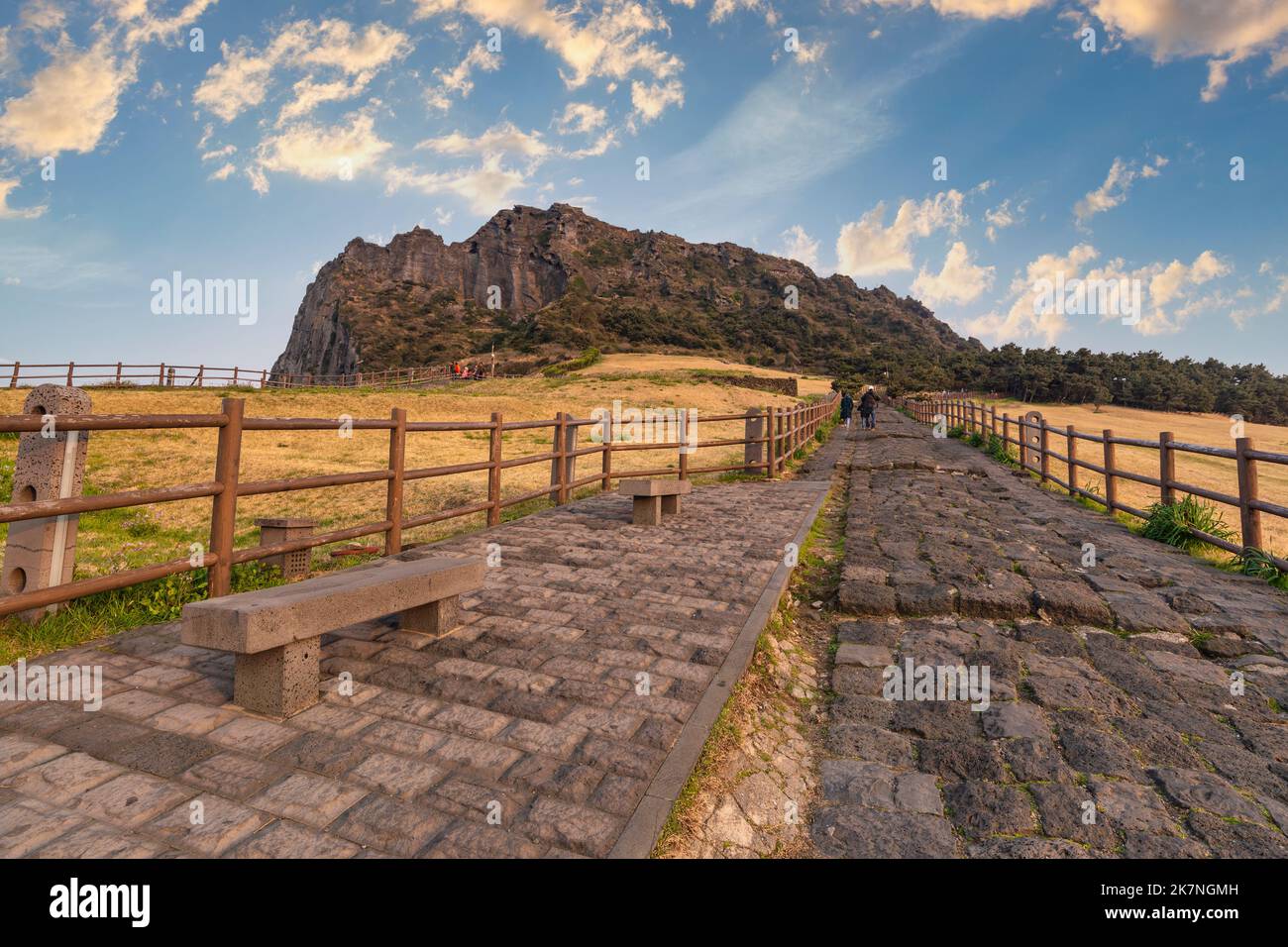 Jeju Island South Korea, nature landscape at Seongsan Ilchulbong Stock ...
