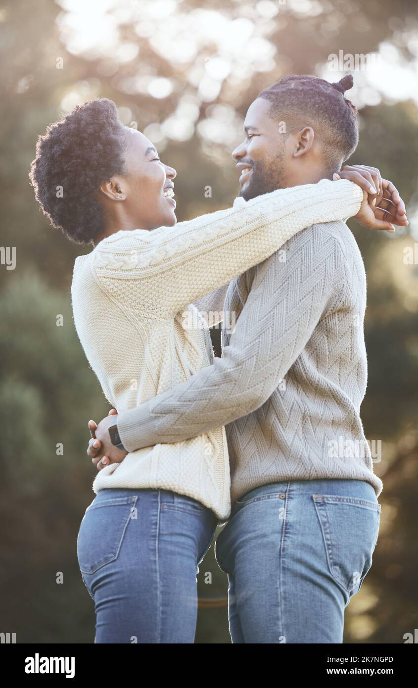 You make my soul smile. a young man hugging his wife doing a camping ...