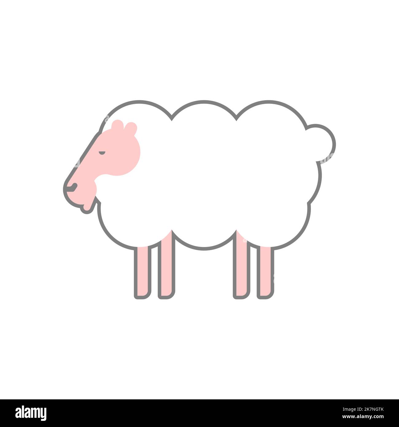 Flock of sheep vector vectors hi-res stock photography and images - Alamy