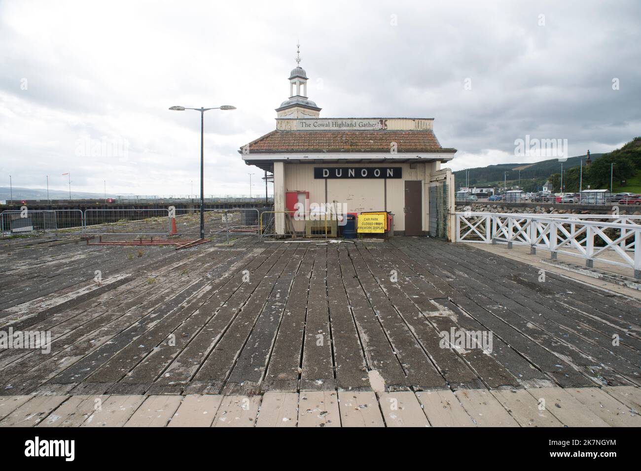 Disused Victorian pierhead buildings on Dunoon Pier, Dunoon, Cowal East ...