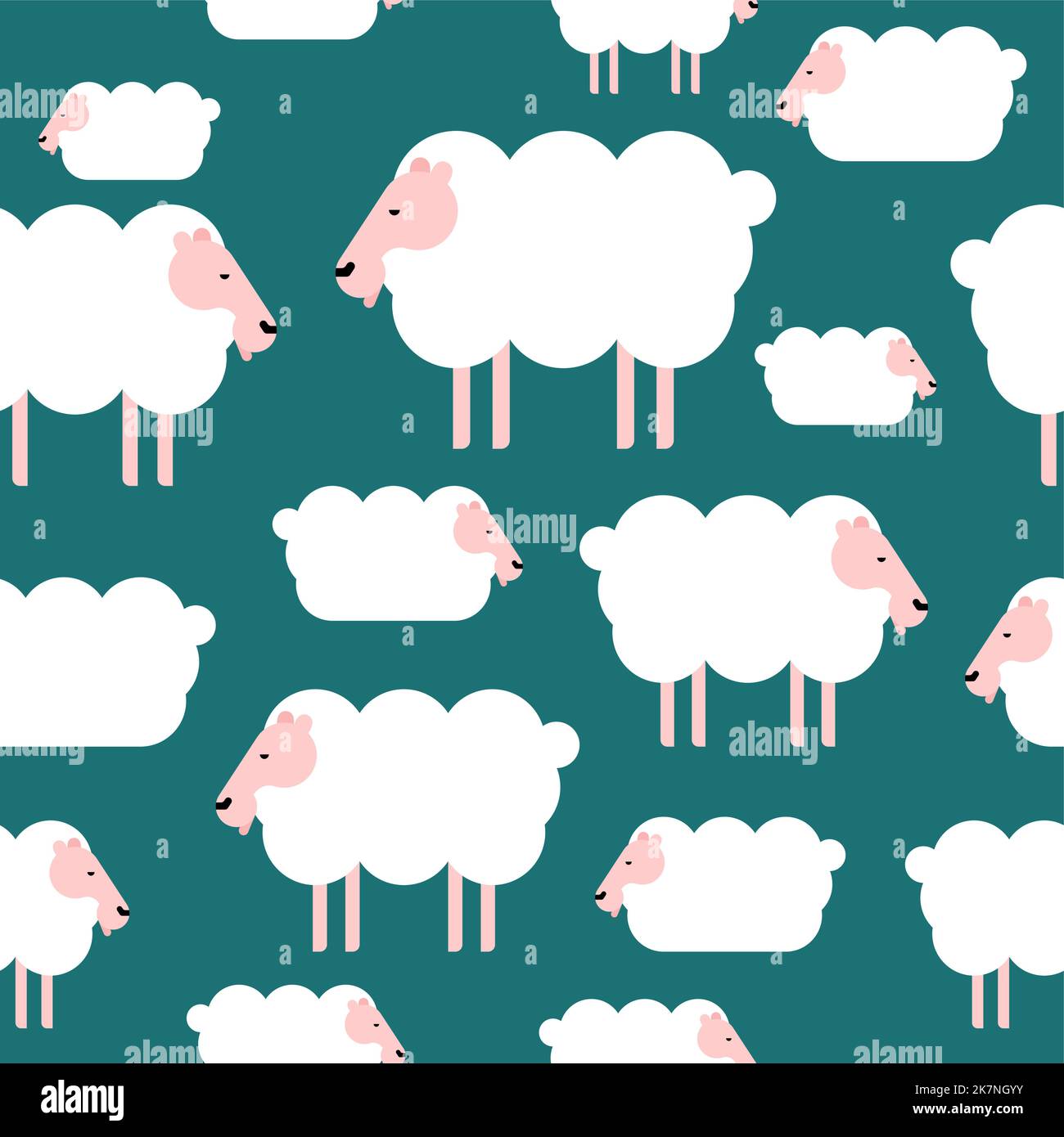 Sheep Pattern seamless. Lamb Background. Kids fabric ornament Stock ...
