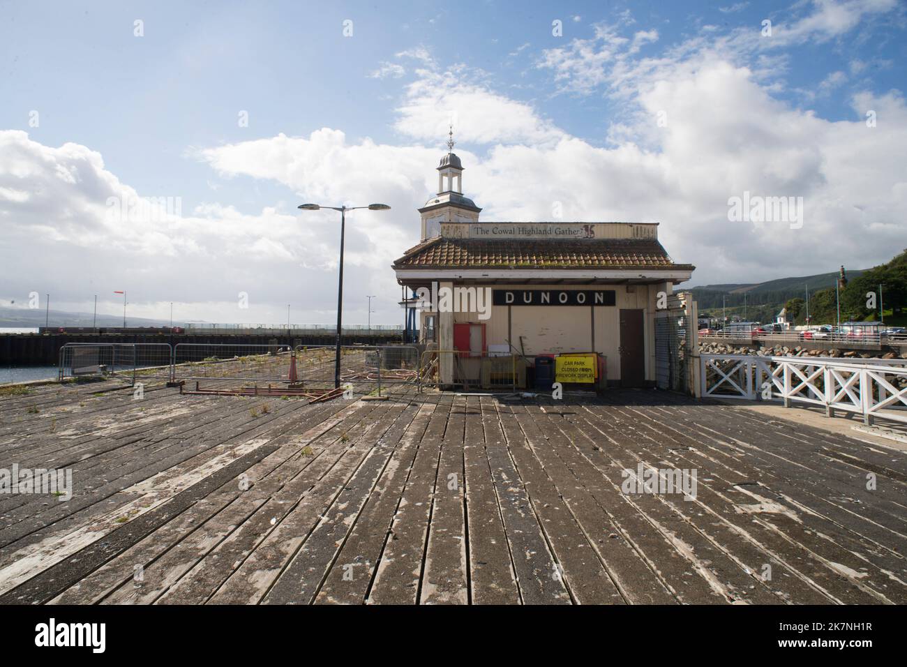 Disused Victorian pierhead buildings on Dunoon Pier, Dunoon, Cowal East ...