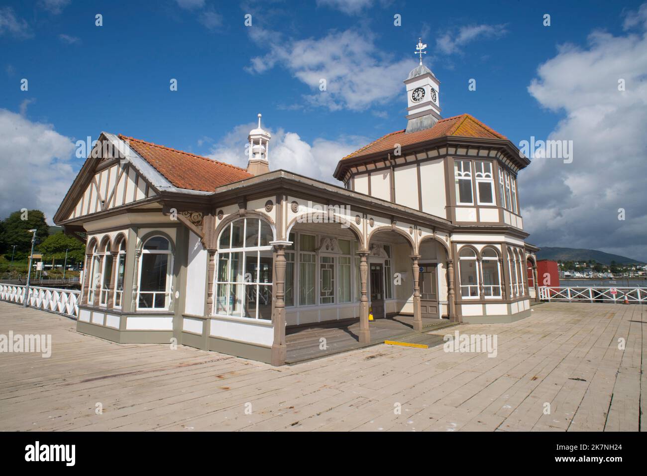 Disused Victorian pierhead buildings on Dunoon Pier, Dunoon, Cowal East ...