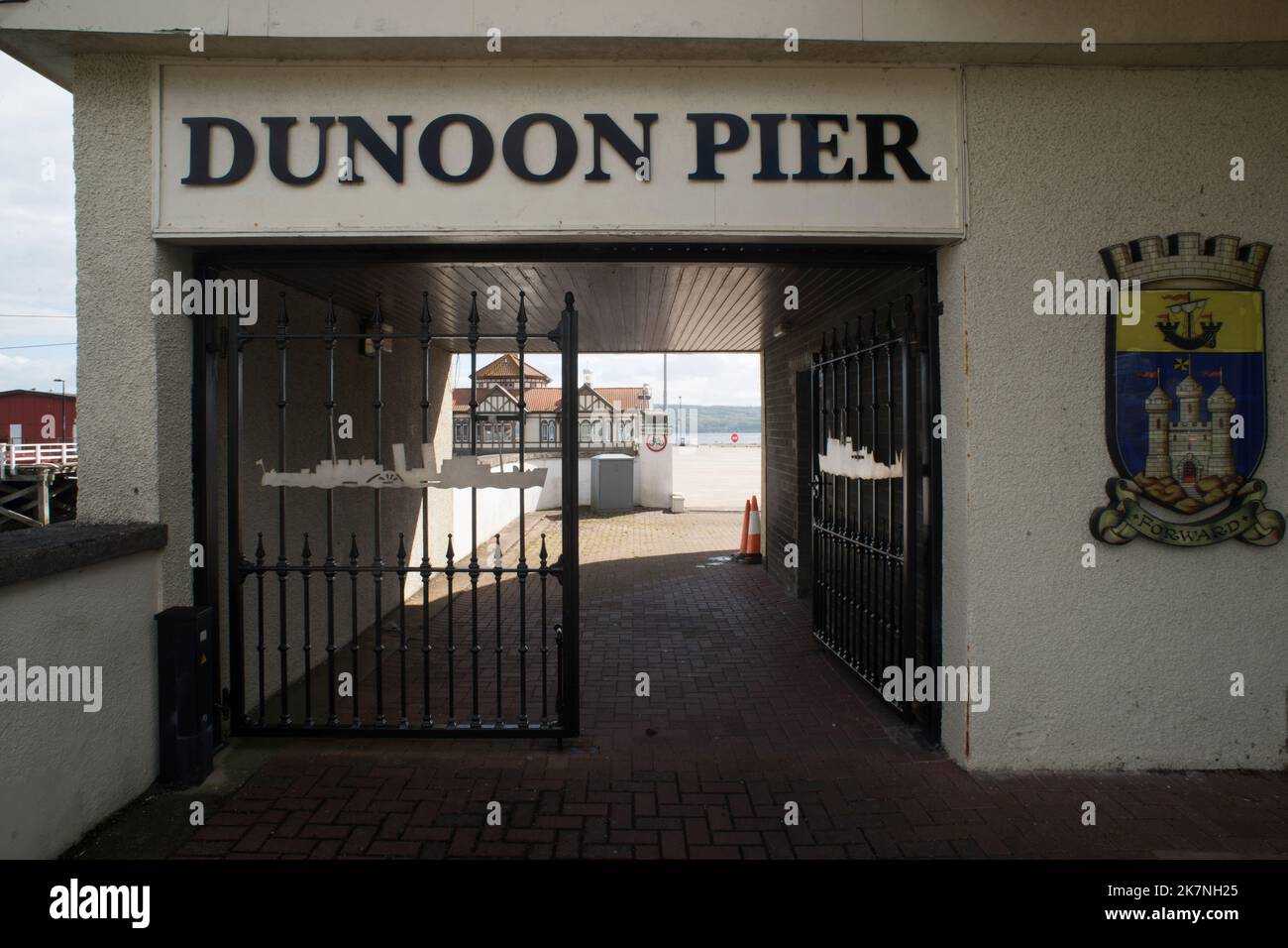 Disused Victorian pierhead buildings on Dunoon Pier, Dunoon, Cowal East ...