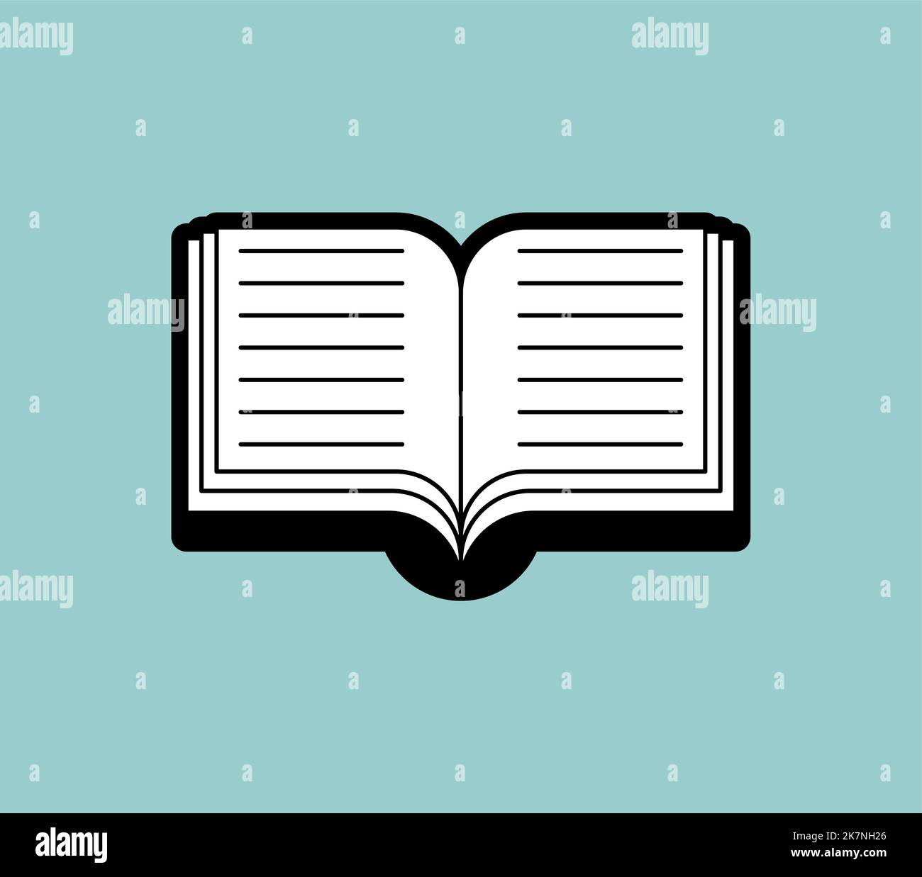 Open book linear sign. Book symbol icon. Vector illustration Stock ...