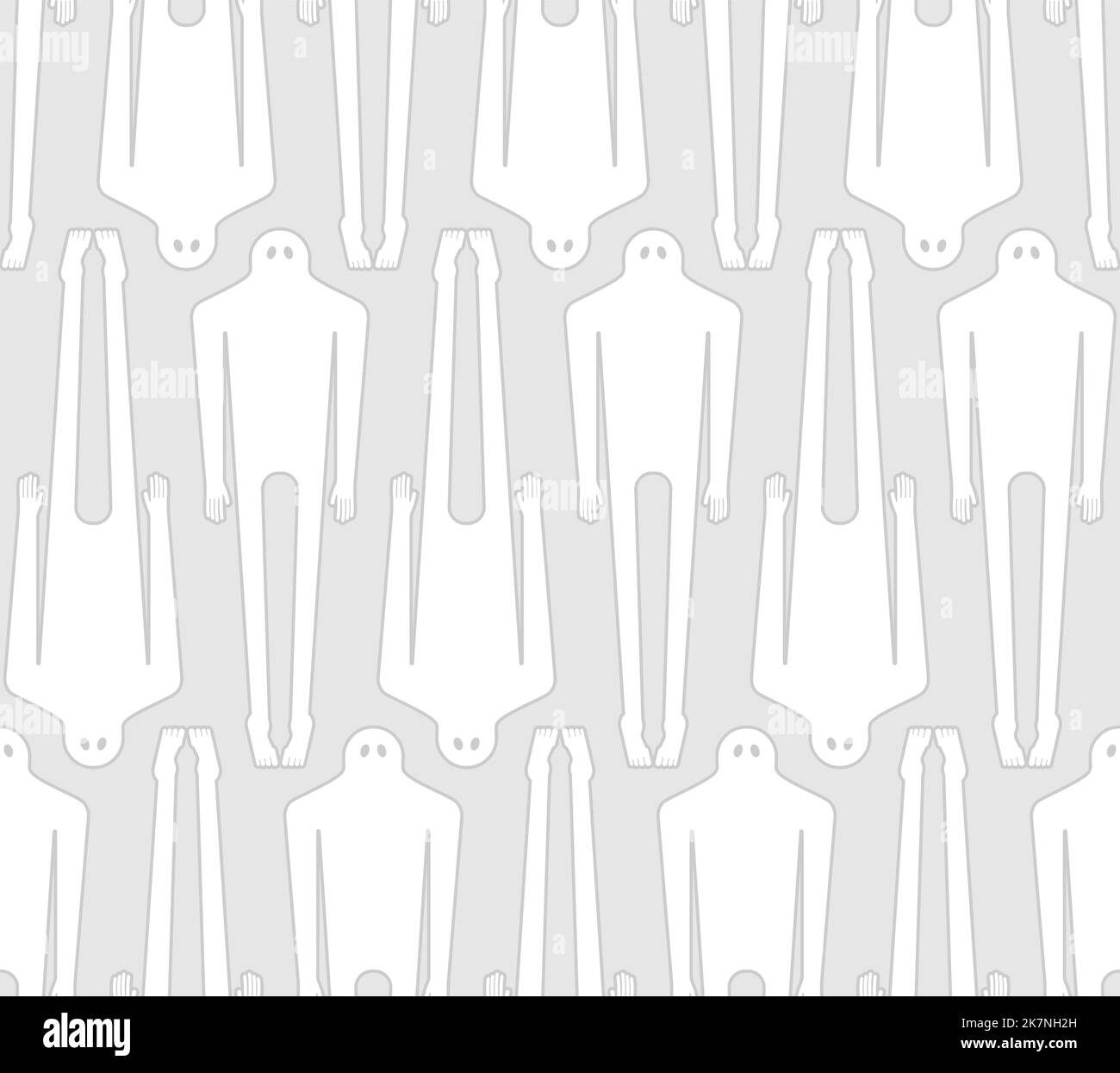 Ghost man Pattern seamless. human phantom Background. Spook Kids fabric ...