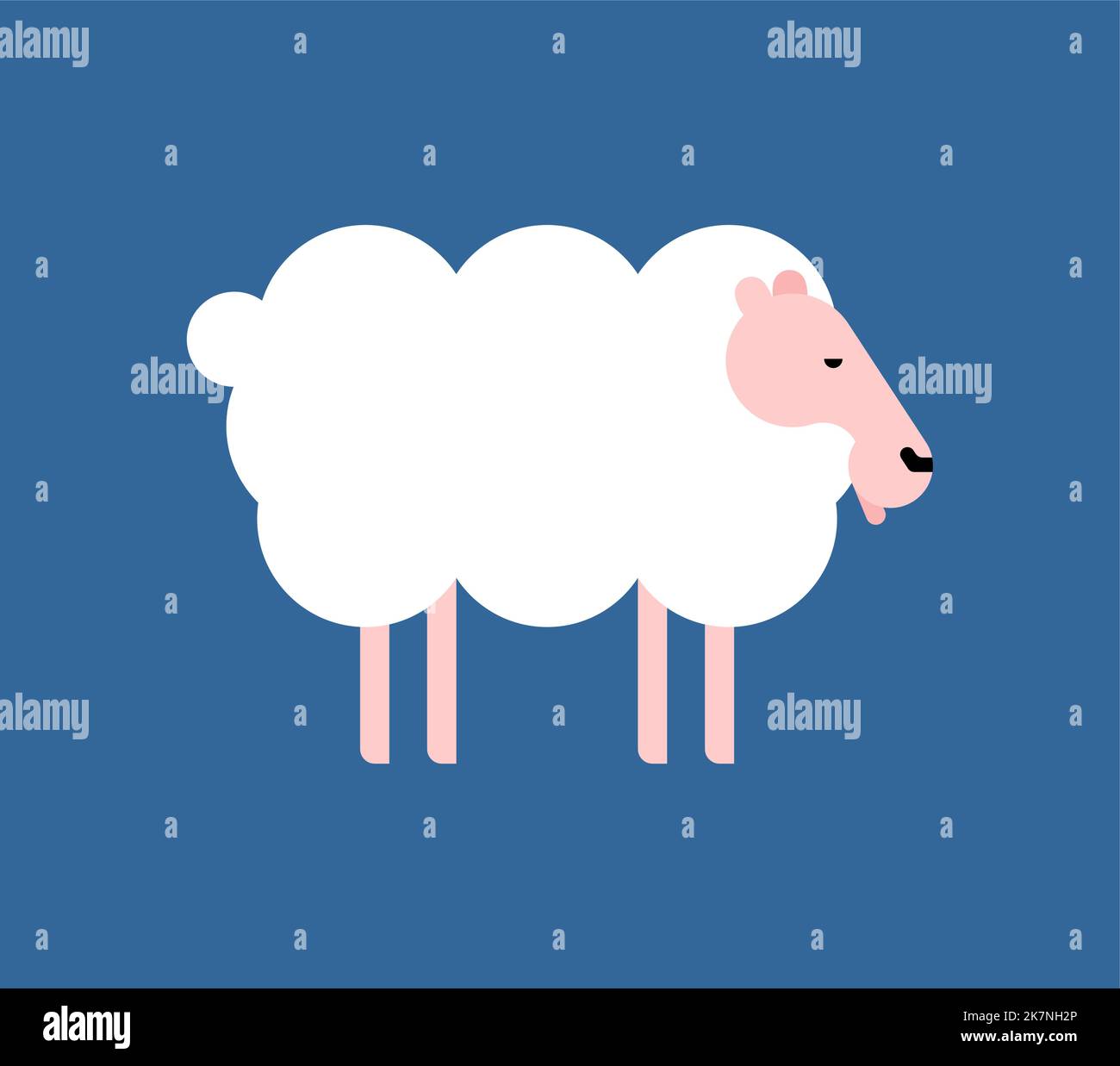 Sheep isolated. Lamb sign. symbol Vector illustration Stock Vector ...