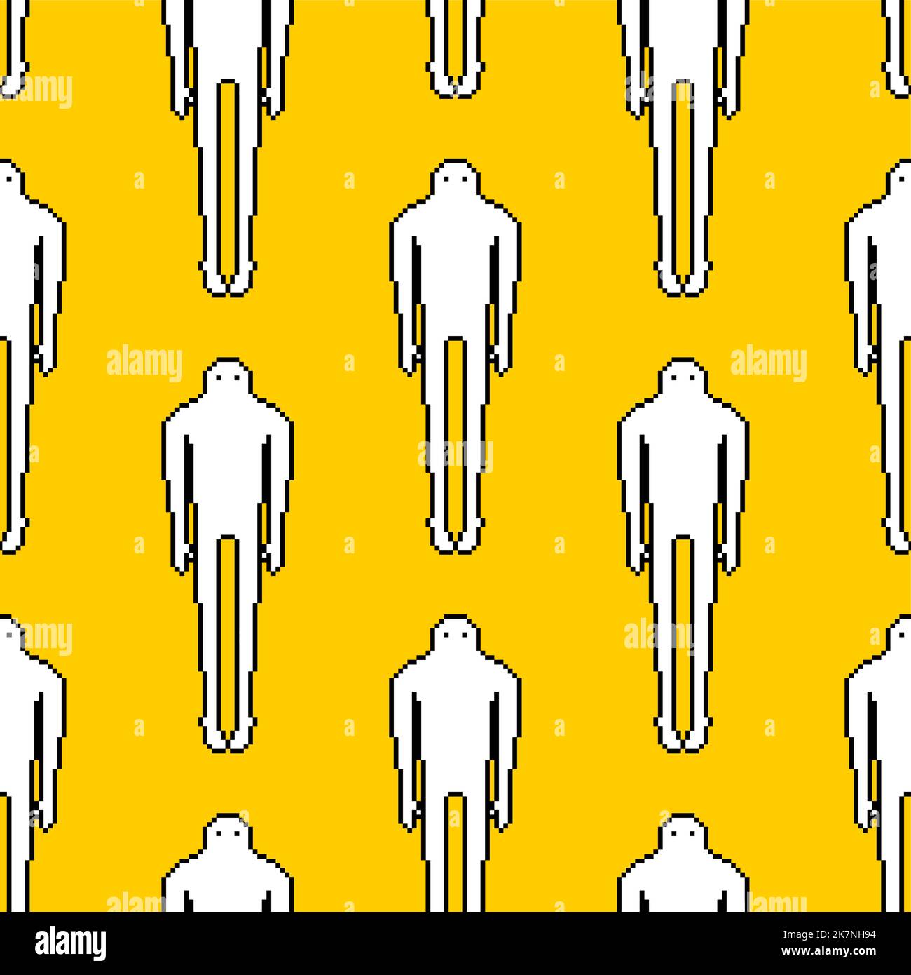Ghost Pixel art Pattern seamless. 8 bit human phantom Background ...