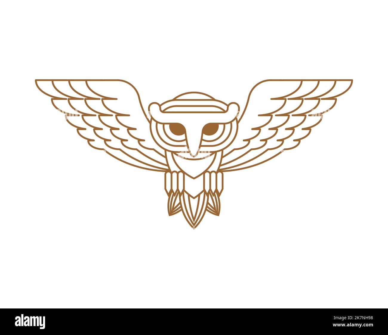 Owl linear sign. eagle-owl symbol. Vector illustration Stock Vector ...