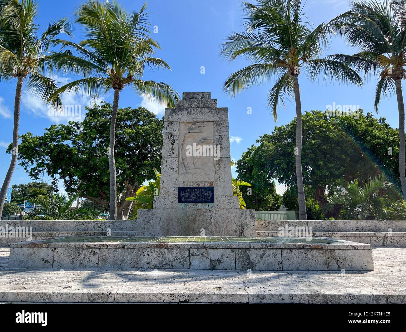 Islamorada, FL USA - August 11, 2022: A Hurricane Monument dedicated to ...