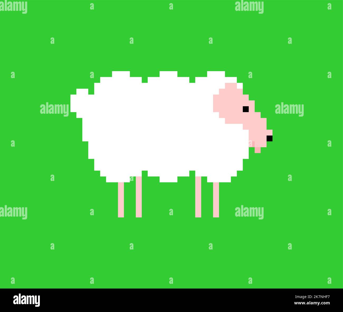 Sheep Pixel art. Lamb 8 bit. pixelated Vector illustration Stock Vector Image & Art - Alamy