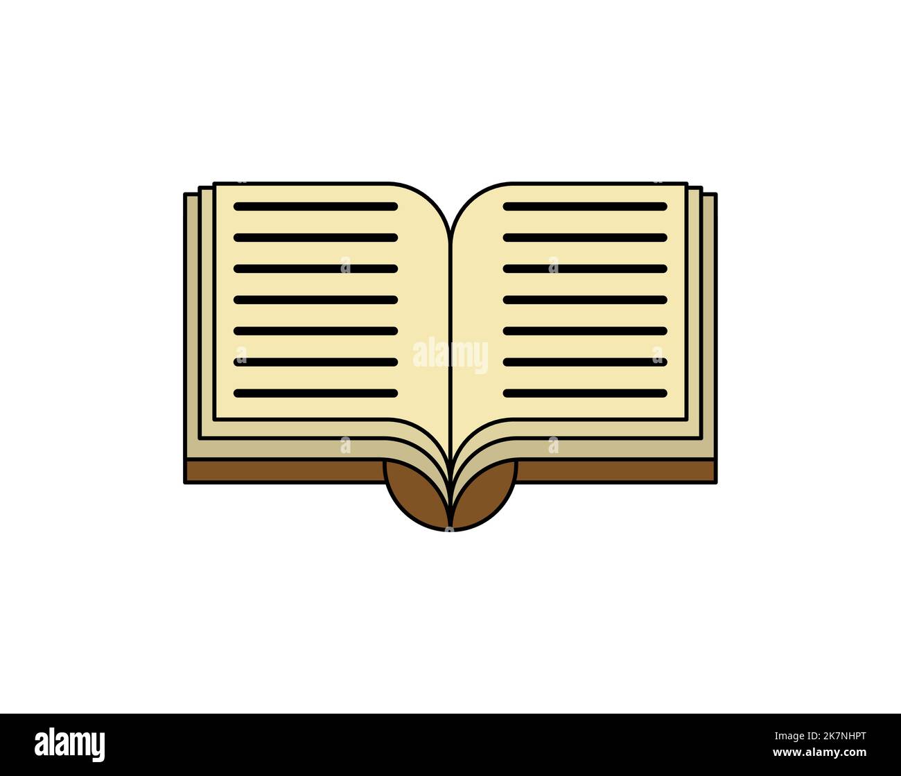 Open book linear sign. Book symbol icon. Vector illustration Stock ...