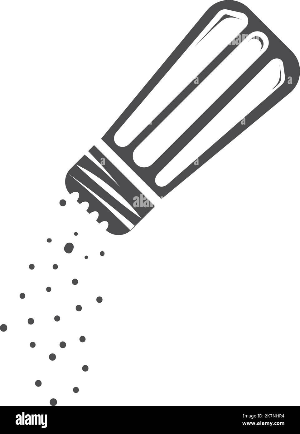 Pouring salt icon. Spice seasoning black symbol Stock Vector Image ...