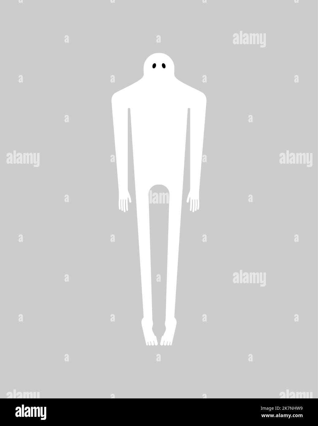 Ghost man isolated. human phantom. Spook Vector illustration Stock ...