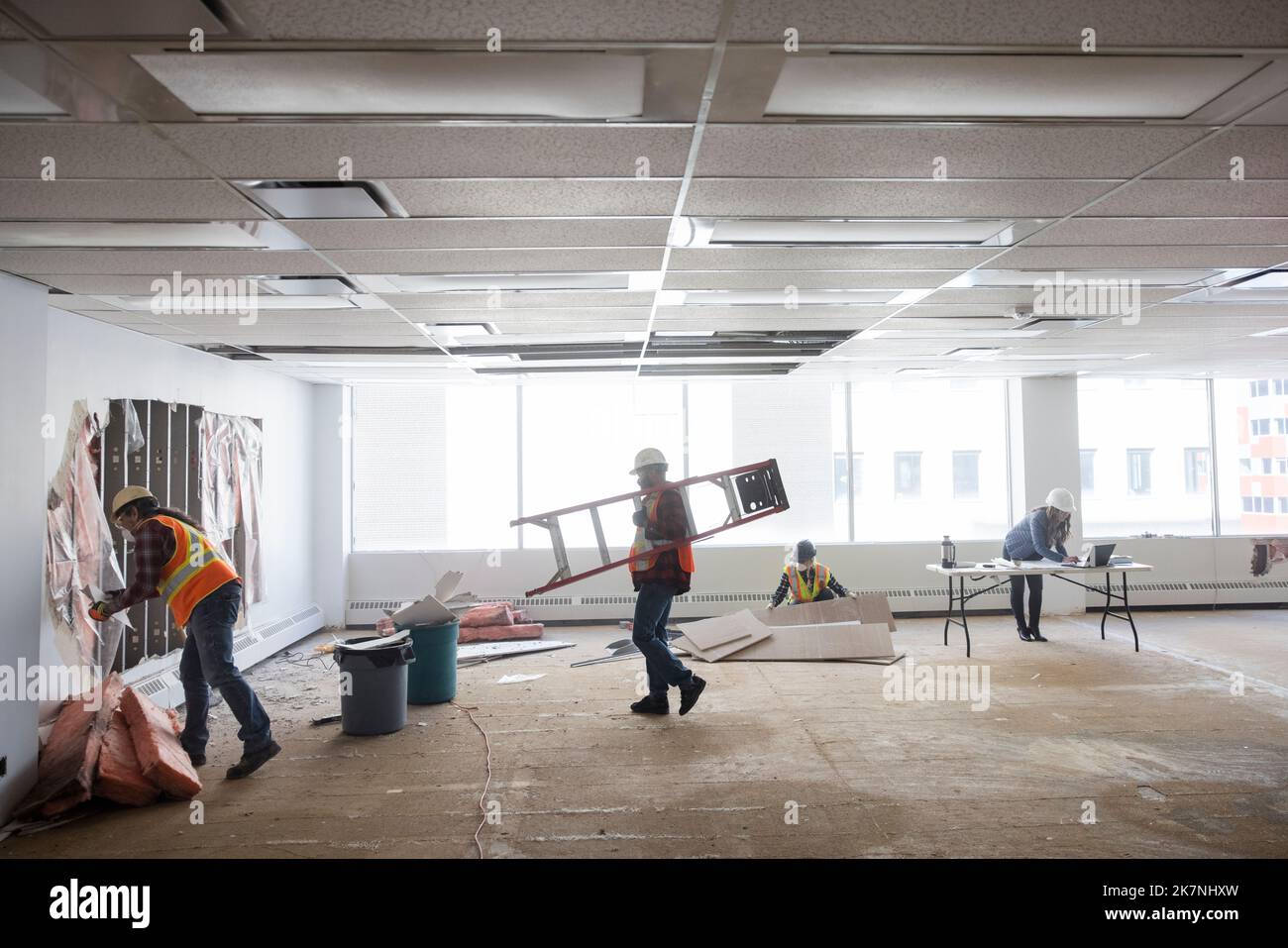 Construction site office woman interior hi-res stock photography and ...