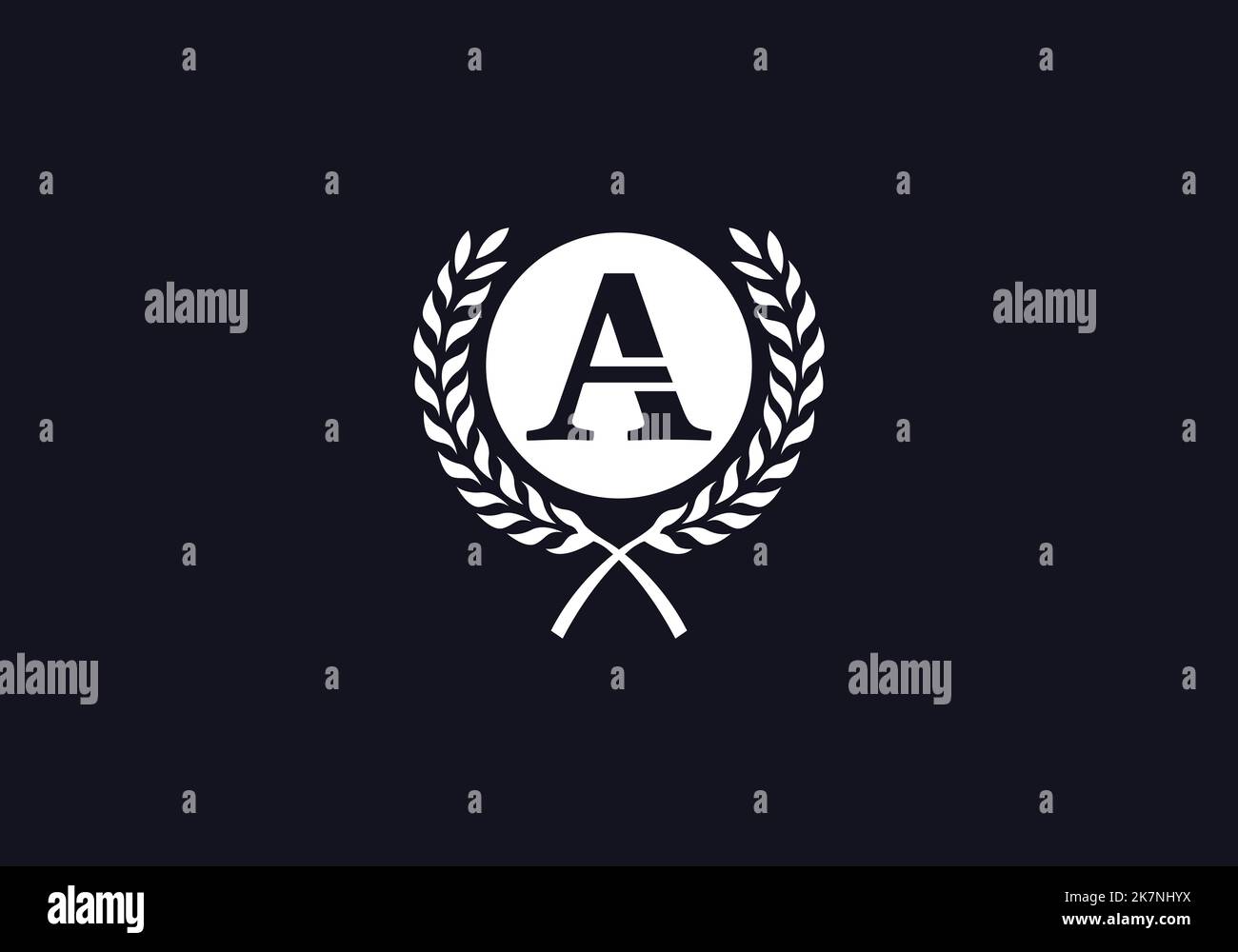 Popular laurel wreath logo hi-res stock photography and images - Alamy