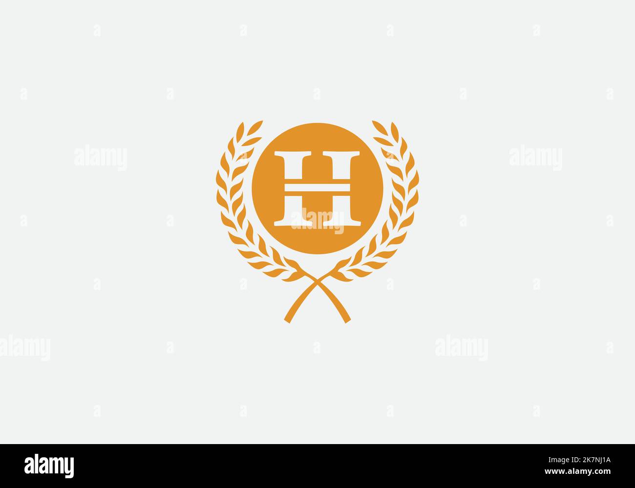 Popular laurel wreath logo hi-res stock photography and images - Alamy