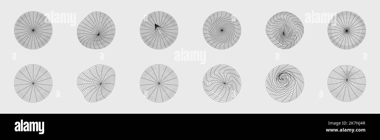 Retrofuturistic y2k geometry design elements collection. Collection of ...