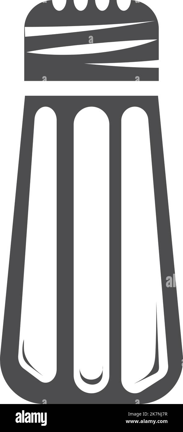 Salt shaker icon. Black condiment glass container Stock Vector Image ...