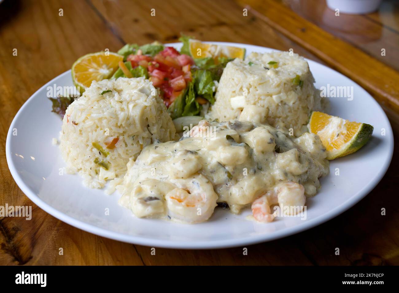 Fish meal in Costa Rica Stock Photo - Alamy