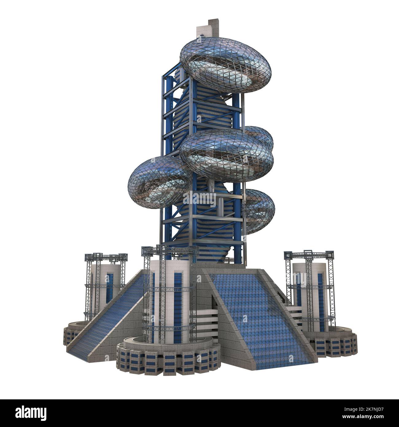 Futuristic city architecture for game backgrounds or science fiction ...