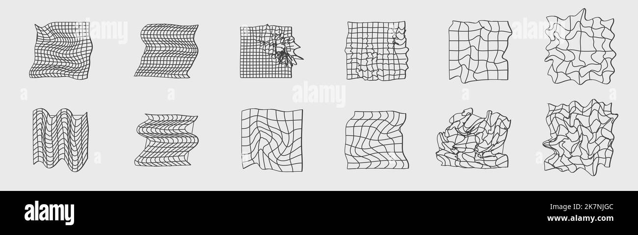 Brutalism shapes. Big collection of abstract graphic geometric objects ...