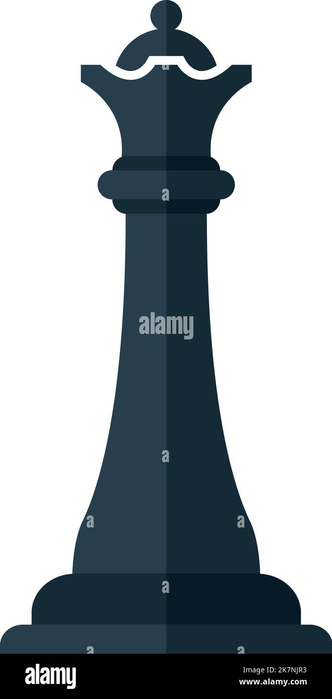 Black chess queen. Game figure icon. Hobby symbol Stock Vector Image ...