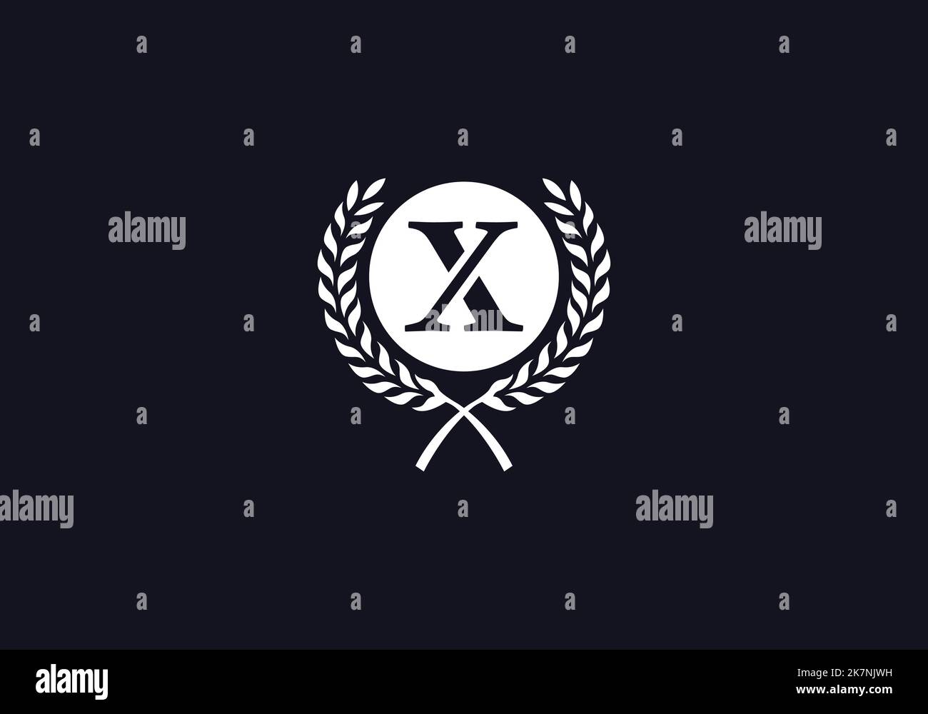 Popular laurel wreath logo hi-res stock photography and images - Alamy