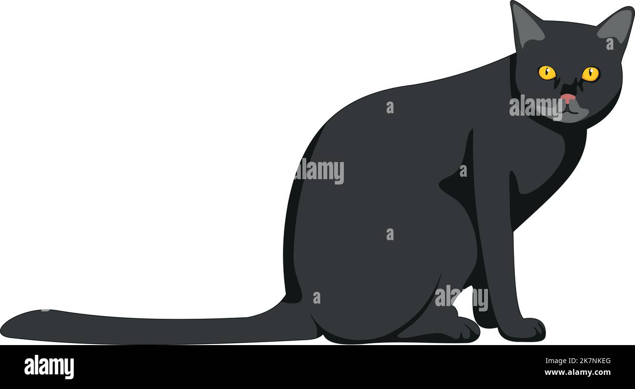 Black cat sleeping mascot hi-res stock photography and images - Alamy